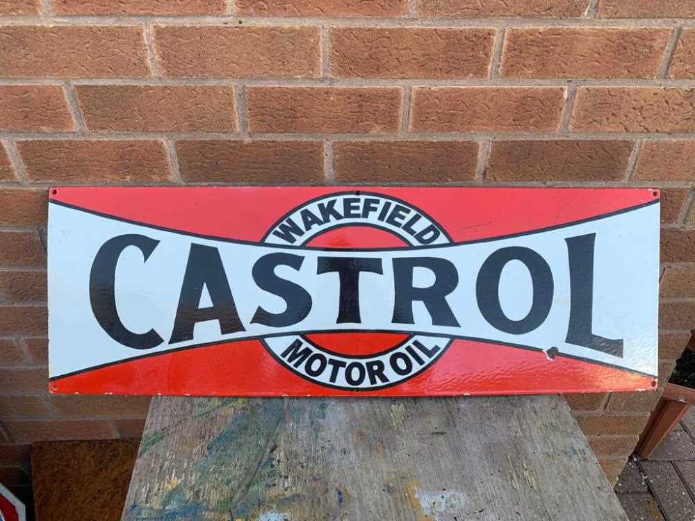 CASTROL ENAMEL SIGN